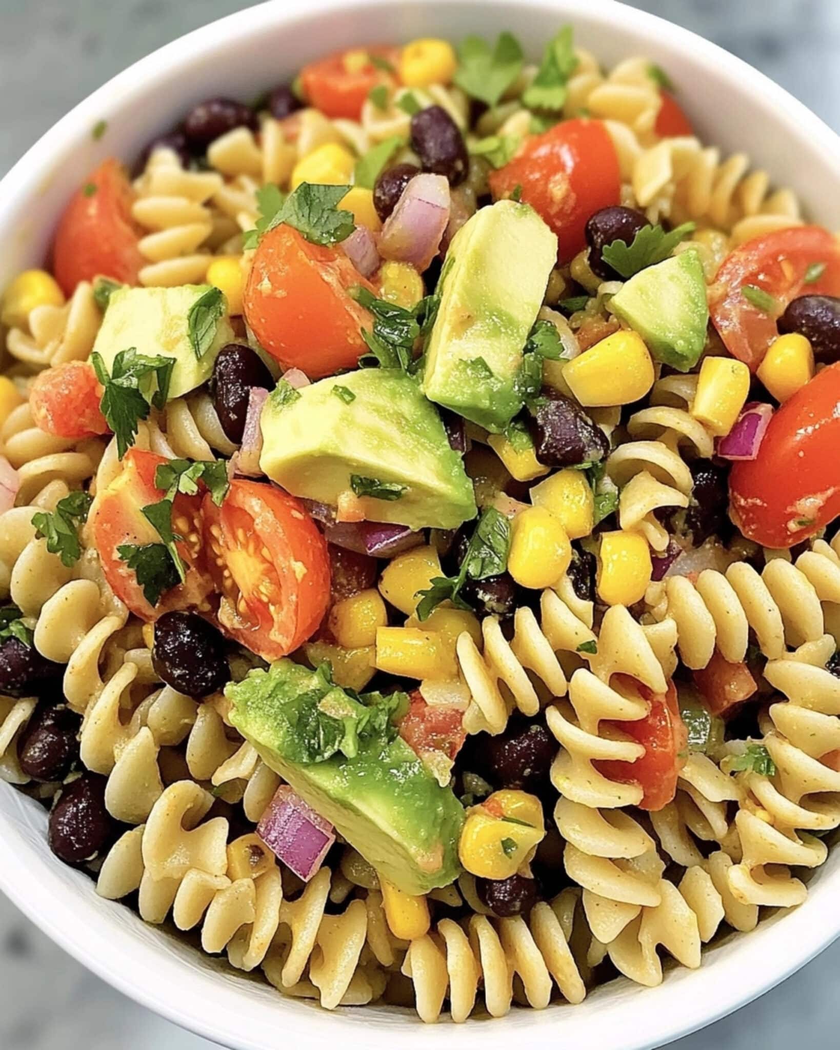 Cowboy Caviar Pasta Salad Recipe - LittleSpoonBites