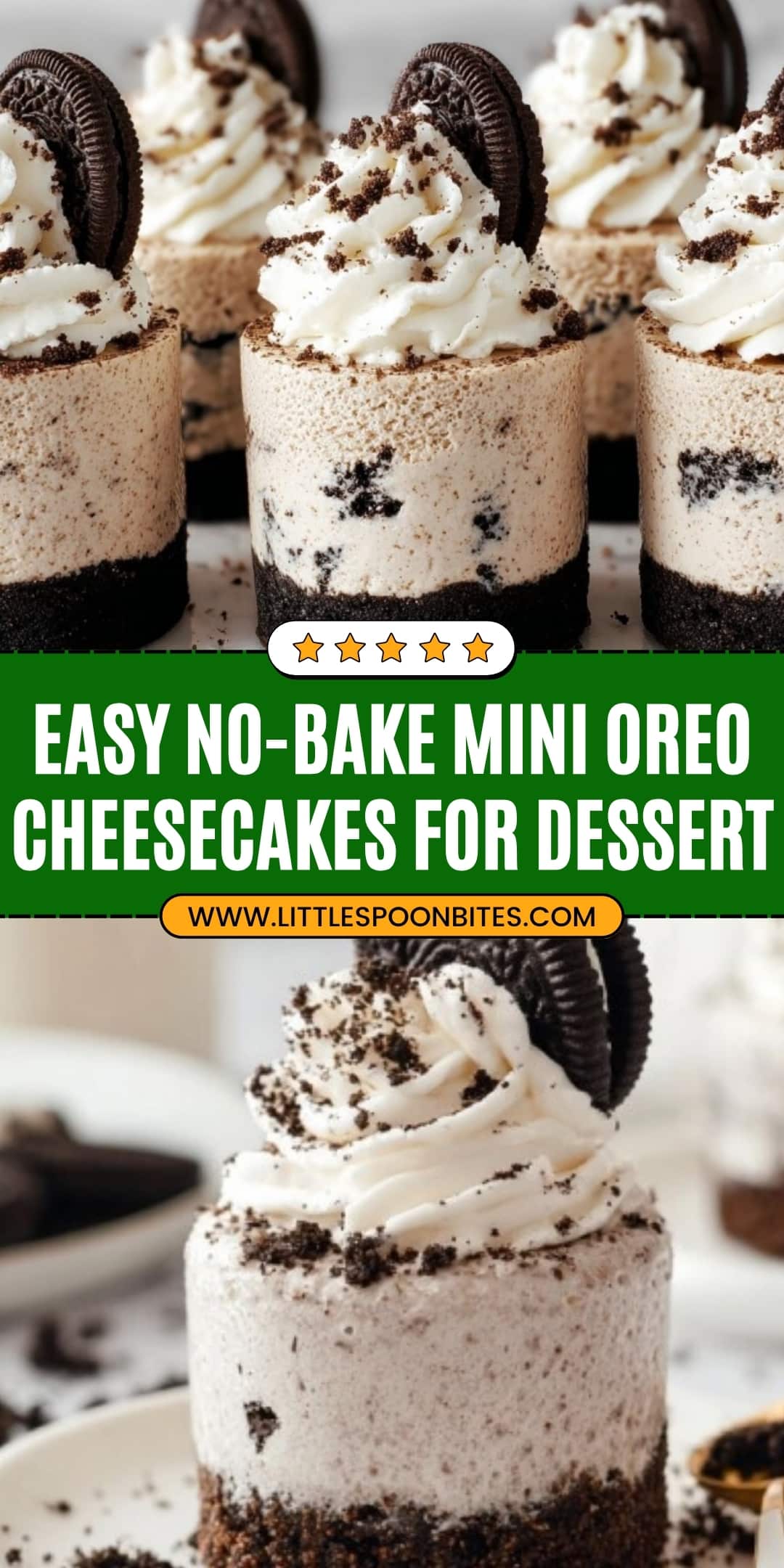 Mini No-Bake Oreo Cheesecakes: Easy No-Oven Delight