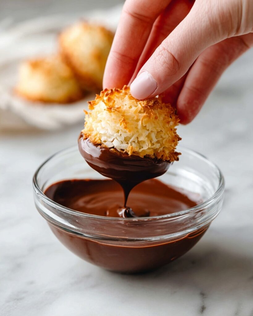 Coconut Macaroons with Chocolate Dip: Irresistible Coconut Cookies
