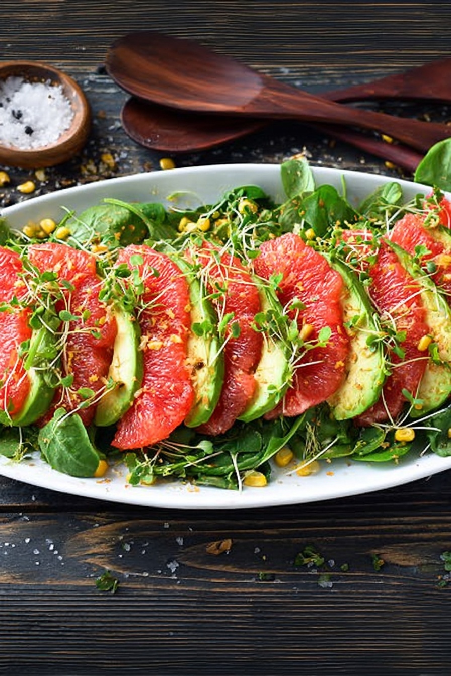 Grapefruit Avocado Salad with Pistachios - Refreshing & Healthy