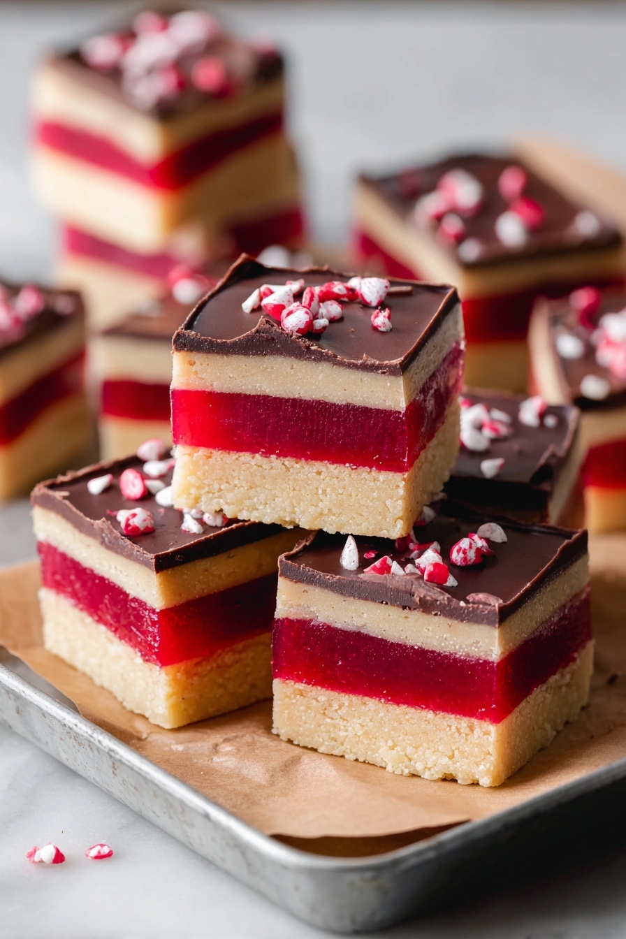 Raspberry Caramel Shortbread Squares | Decadent Fruit Dessert