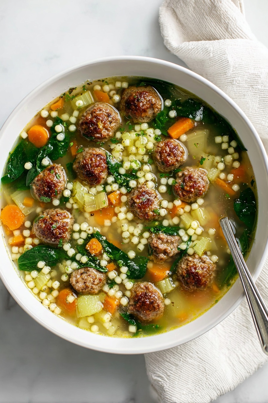 Italian Wedding Soup with Meatballs | Cozy Comfort in a Bowl