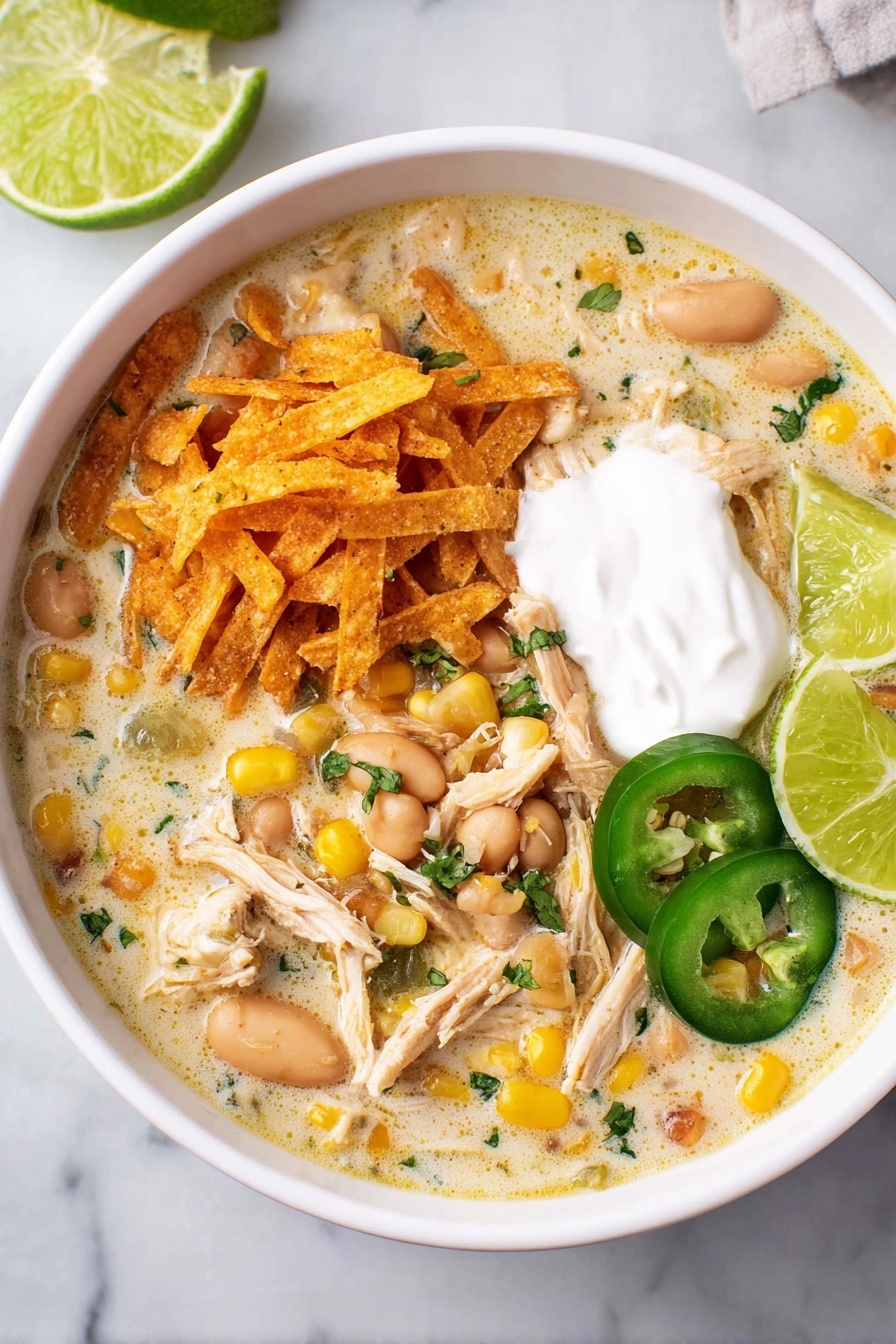 Easy Crockpot White Chicken Chili | Comforting Slow Cooker Meal