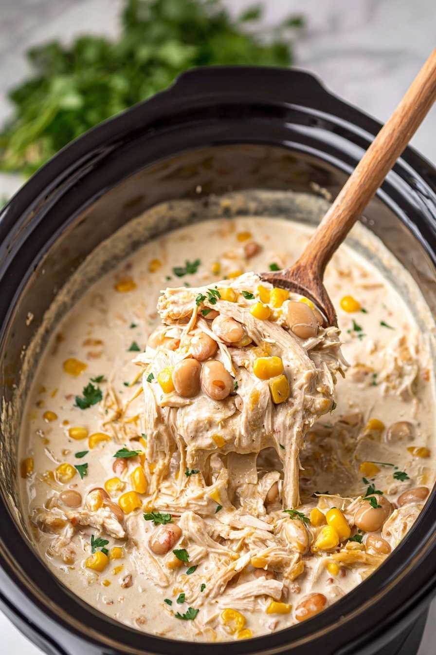 Easy Crockpot White Chicken Chili | Comforting Slow Cooker Meal