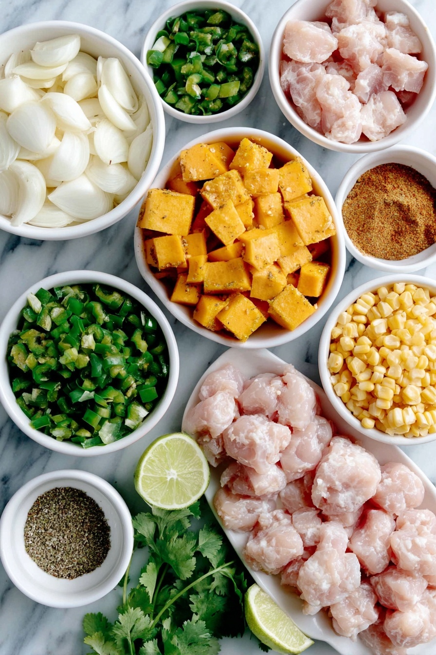 Butternut Squash Green Chile Chicken Soup - Cozy & Flavorful